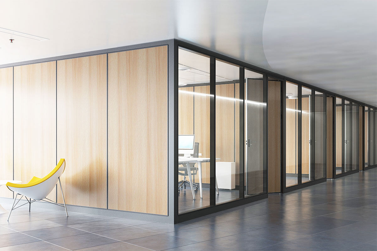 HK85 double glazed glass partition | M&W